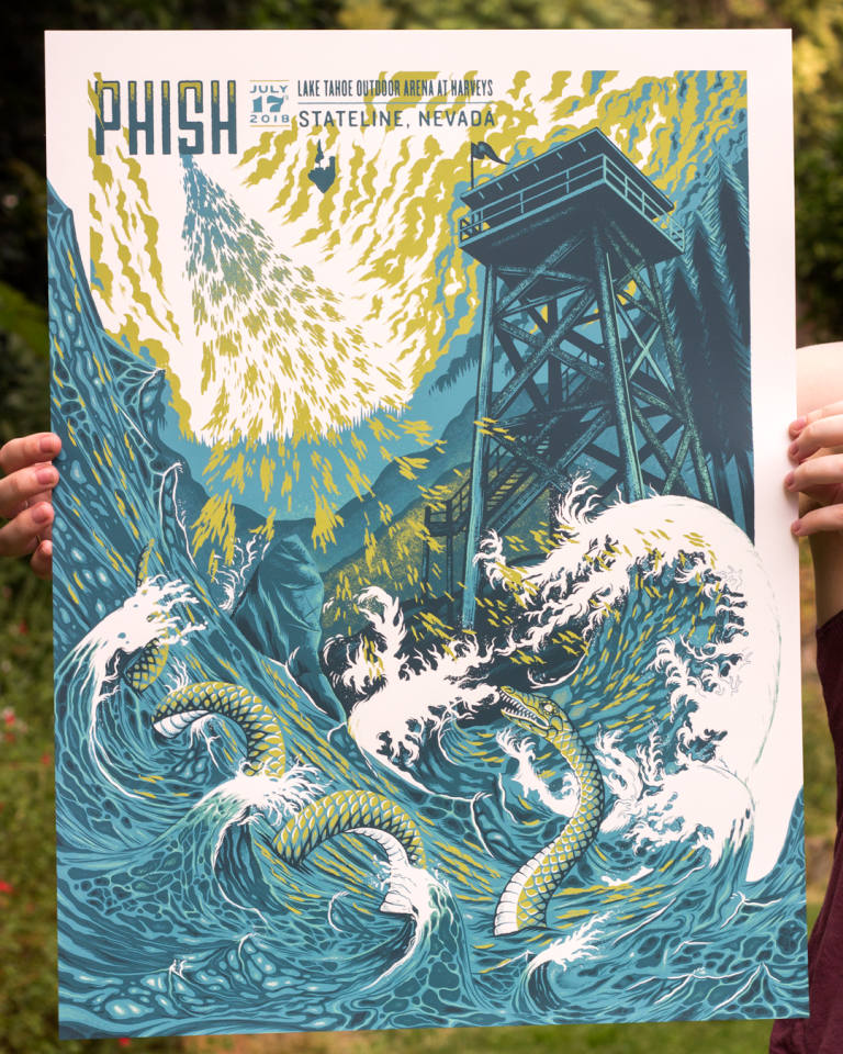 Phish Gig Poster Tahoe Print - Paul Kreizenbeck Design and Illustration